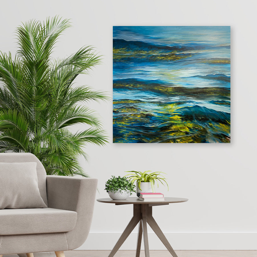 Maleri Blue I – Art by Rubach